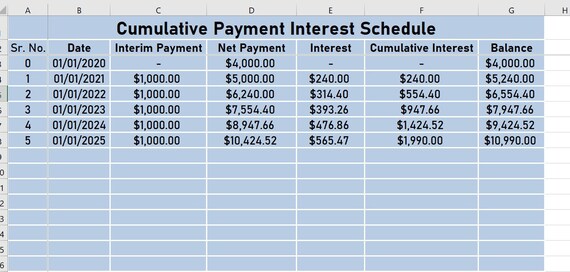Excel Template Compound Interest Calculator - Etsy