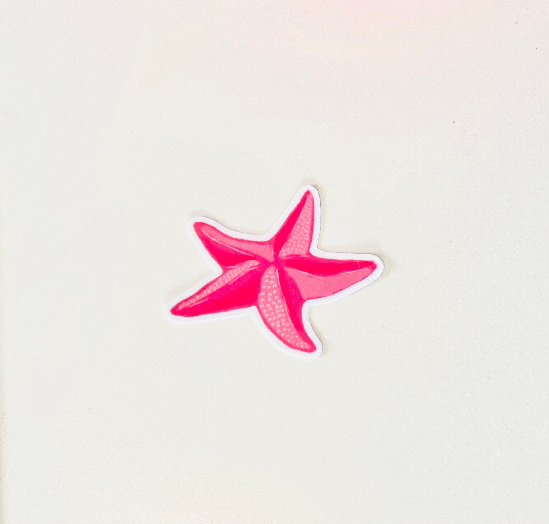 Pink Starfish Sticker | Waterproof | - Etsy