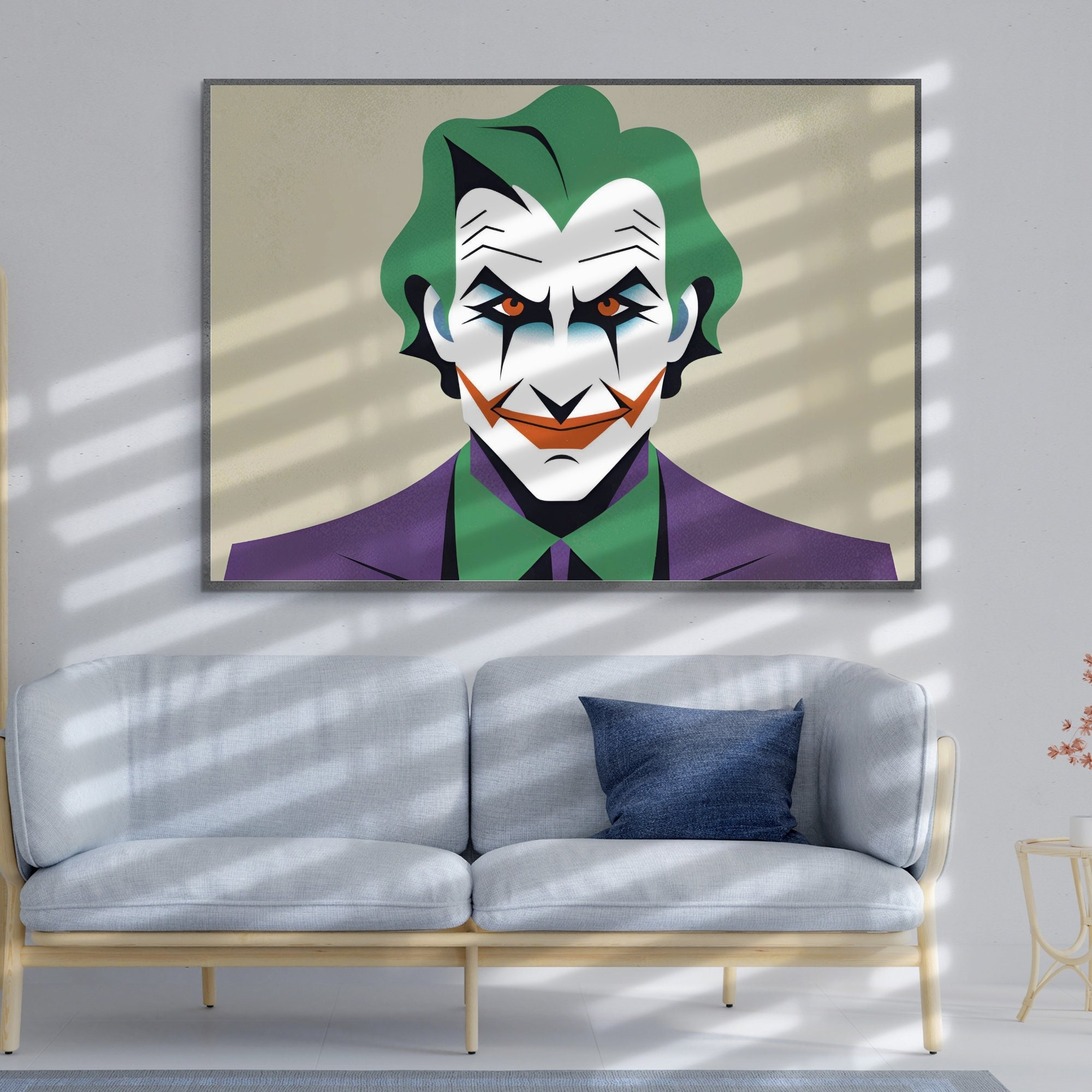 Original Jocker Wall Art, Movie Wall Art, Movie Lover Gift, Famous Art ...