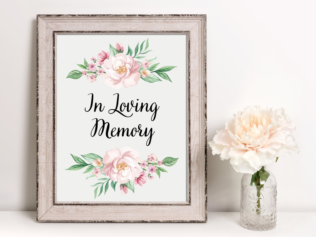 MEMORY TABLE in Loving Memory Printable Sign - Etsy