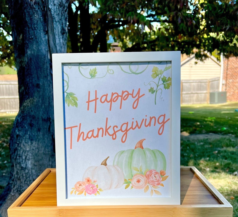 HAPPY THANKSGIVING Printable Table Sign - Etsy