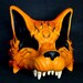 Kitsune Half Mask, Japanese Fox Half Mask, Orange Fox Mask, the Nine ...