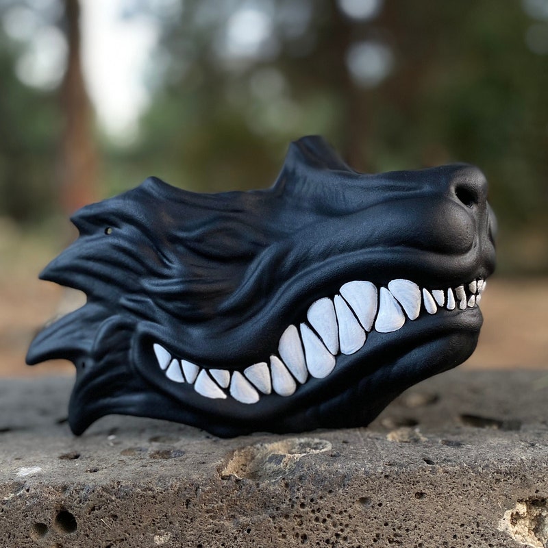 Wolf Face Mask - Etsy