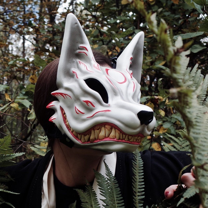 Full Face Demon Face Mask - Etsy