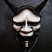 Japanese Hannya Mask: Black&white, Made to ORDER, Samurai Demon Mask ...