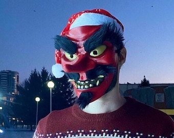 Japanese Red Mask Long Nose - Etsy