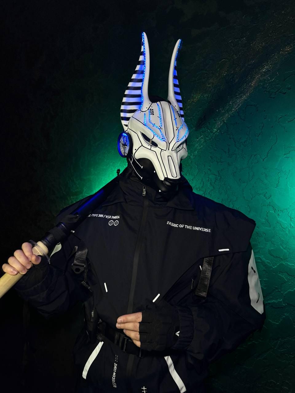 Cyberpunk Anubis Mask With RGB LED Lights – Techwear Egyptian Jackal ...