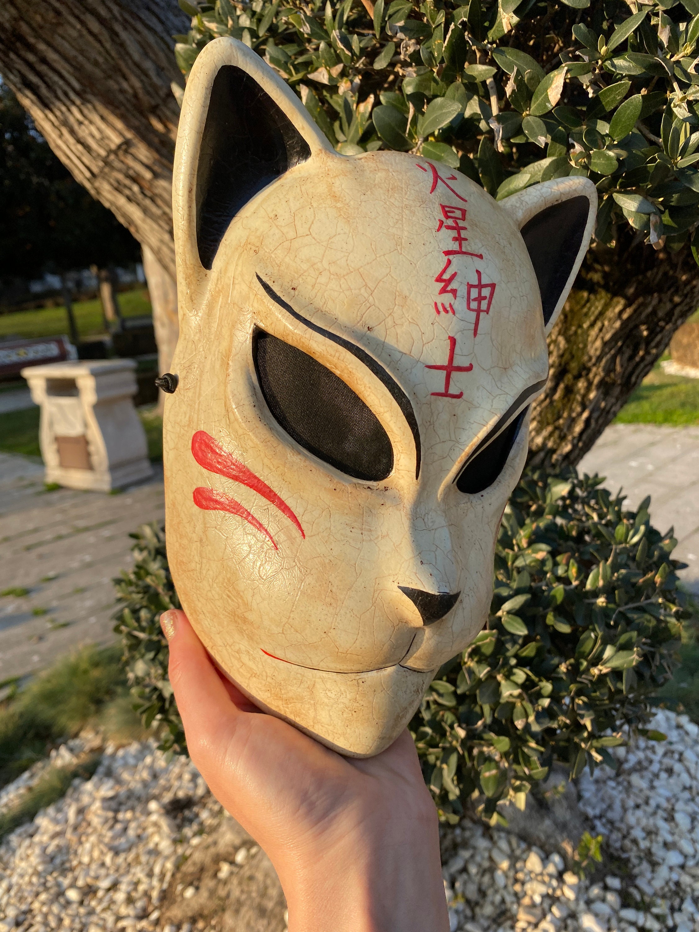 Japanese Kitsune Mask for Anime Cosplay. Ninja Demon Mask - Etsy UK