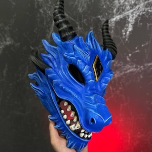 Black Dragon Mask: Comfortable to Wear for Cosplay, Halloween Costume ...