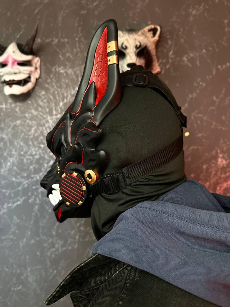 Cyberpunk Wolf Mask: Techwear Cyber Helmet - Cosplay Ready - Etsy
