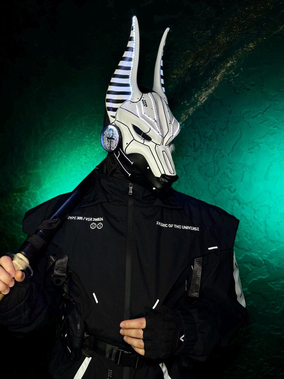 Cyberpunk Anubis Mask With RGB LED Lights – Techwear Egyptian Jackal ...