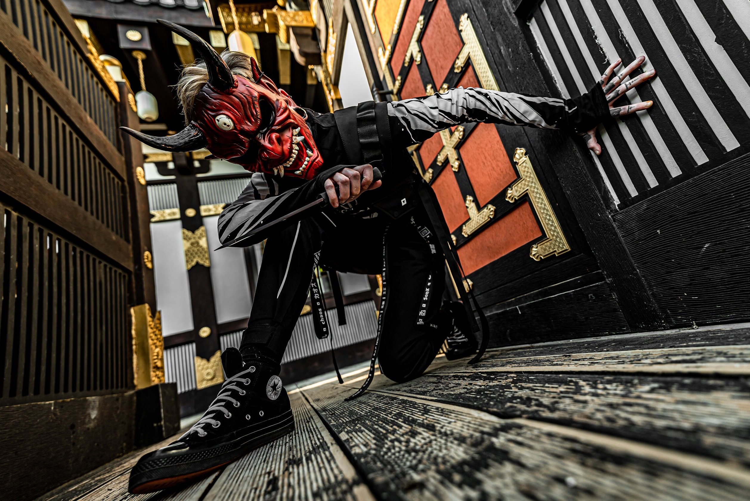 Japanese DBD Oni Mask Wearable for Cosplay Devil Mask Noh - Etsy