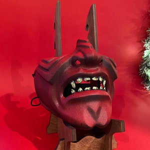 Samurai Half Mask: Red Mempo Mask Tsushima Red Half Face Mask - Etsy
