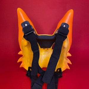 Kitsune Mask, Orange Japanese Fox Mask, the Nine Tail Fox, Anime Mask ...