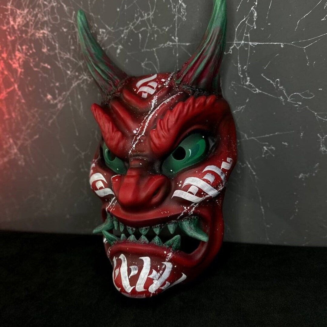 Namahage Mask, Japanese Oni Mask, Japanese Ogre Demon Mask, Traditional Namahage Mask, Hannya ...