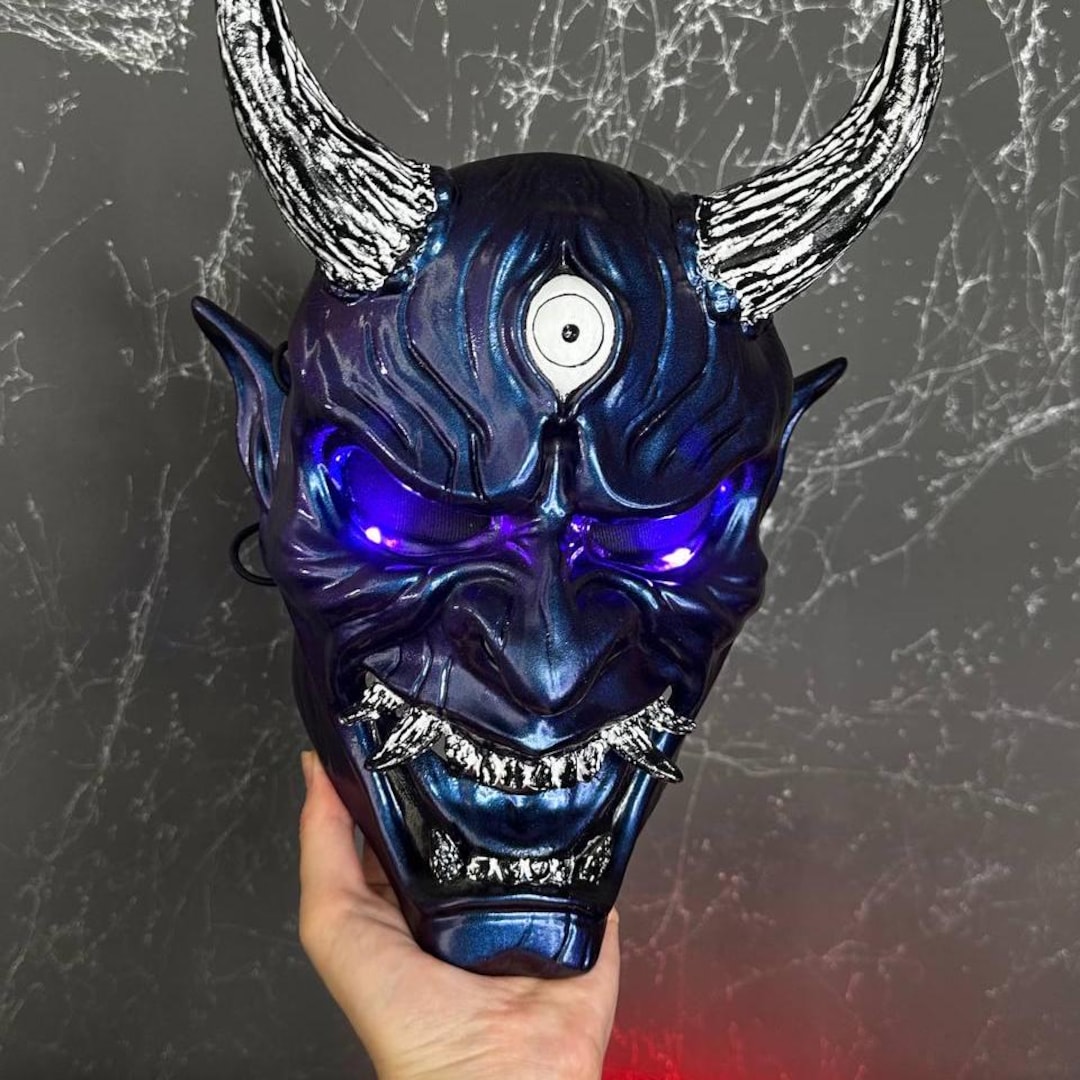 DBD Oni Mask Purple, Demon Mask Wearable Chameleon Color, Violet ...
