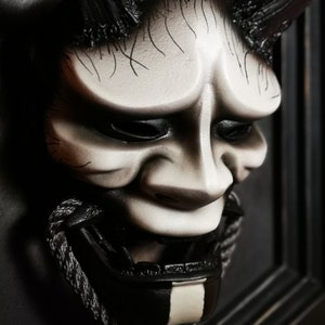 Japanese Hannya Mask, White and Black, Demon Mask, Made to ORDER ...