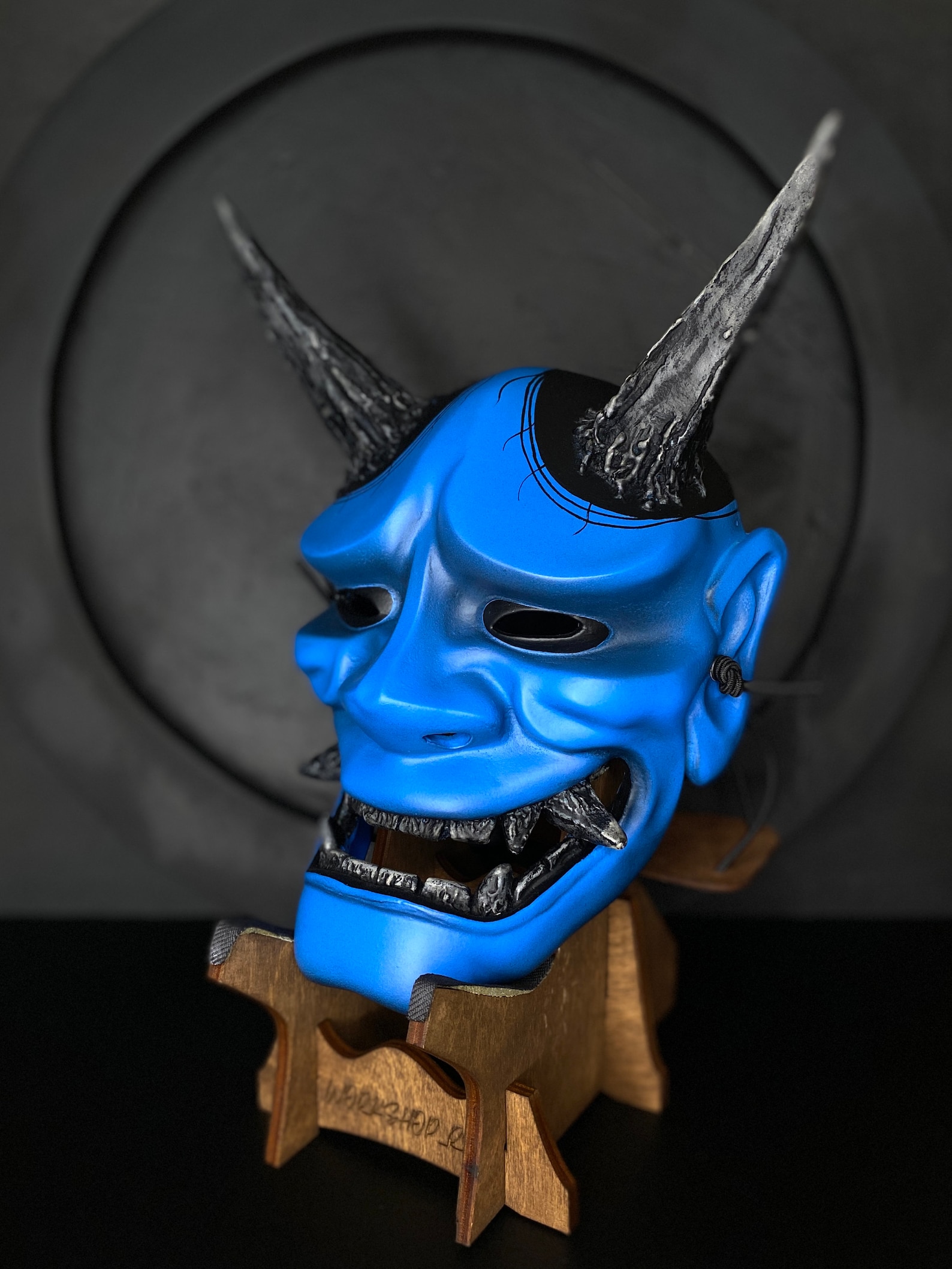 Blue Hannya Mask Japanese Hannya Mask Traditional Samurai - Etsy