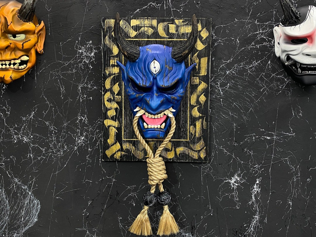 DBD Oni Mask Blue Devil Mask Japanese Demon Mask Blue Oni - Etsy