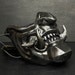Oni Half Face Wearable Mempo Mask, Japanese Samurai Cosplay Steelish ...