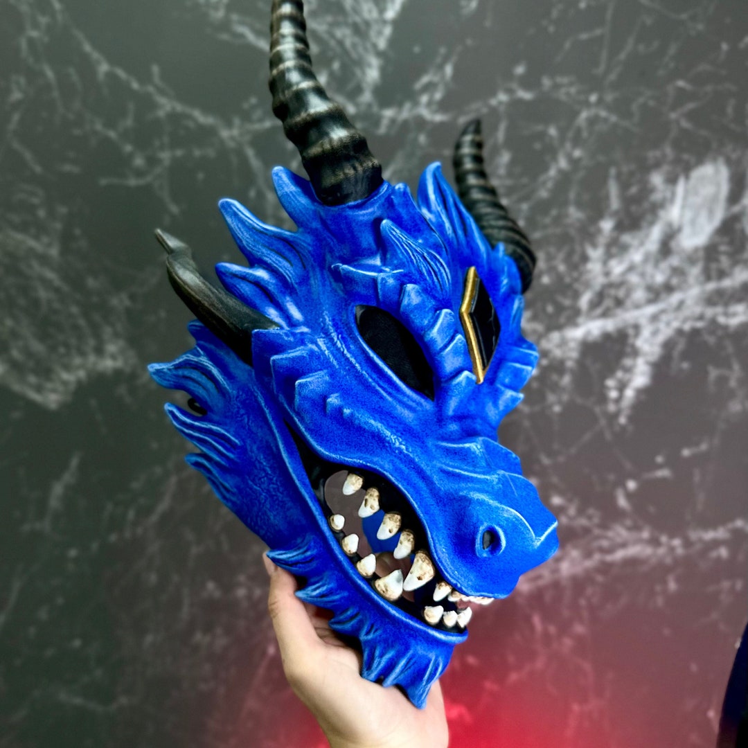 Japanese Dragon Mask Wearable, Smaug Mask, Alodidae Dragon Mask Cosplay ...