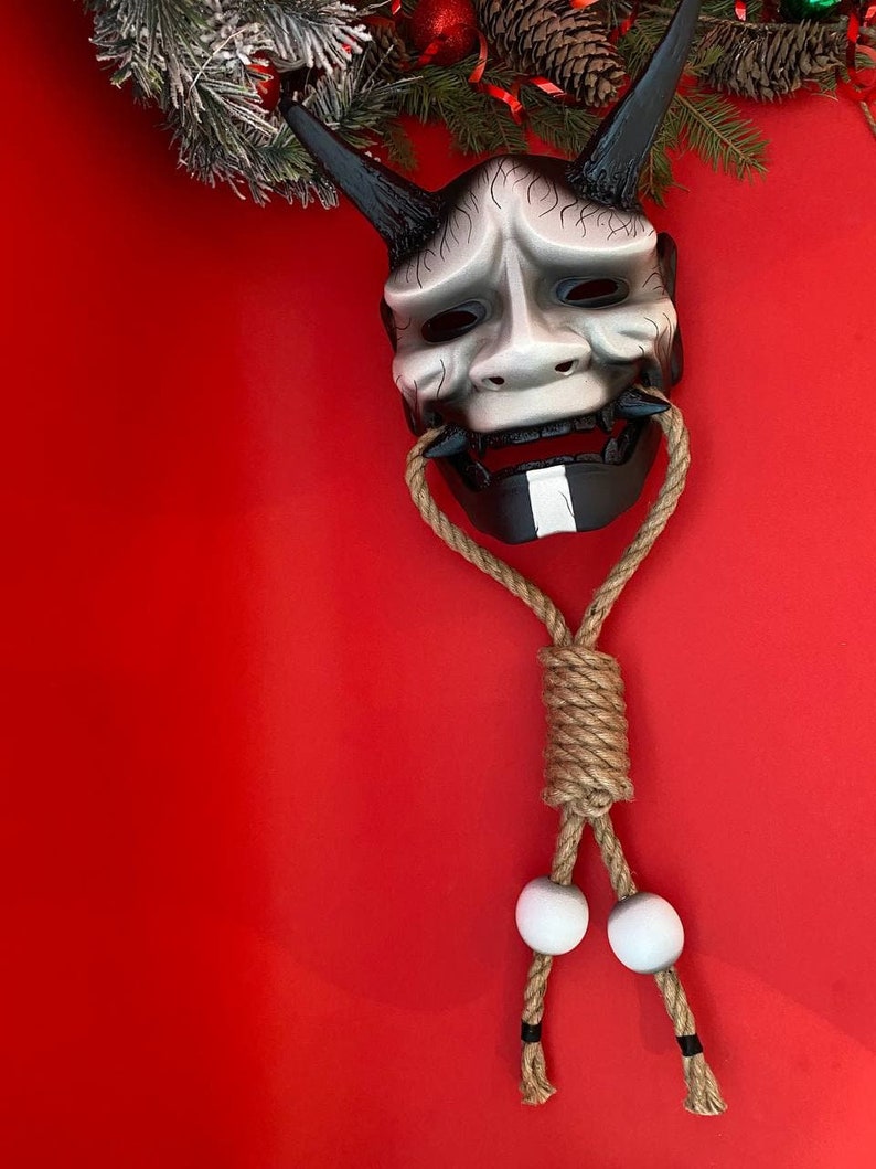 Japanese Hannya Mask: Black&white Made to ORDER Samurai - Etsy