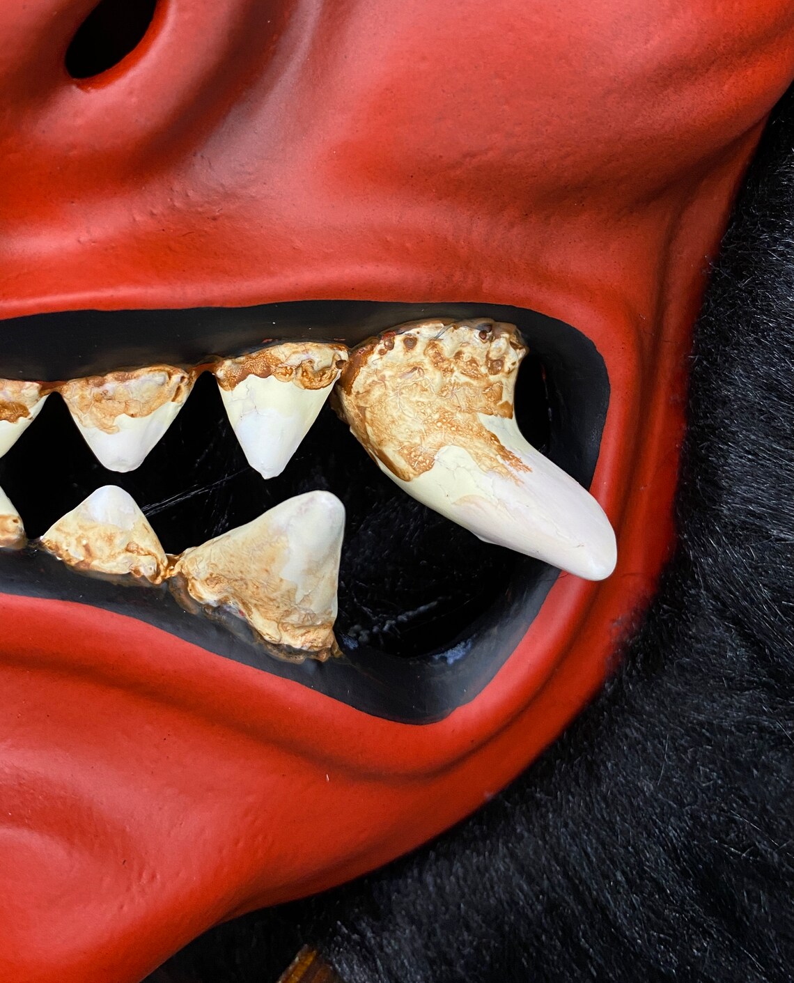 Namahage Mask With Hair Japanese Oni Mask Japanese Ogre - Etsy