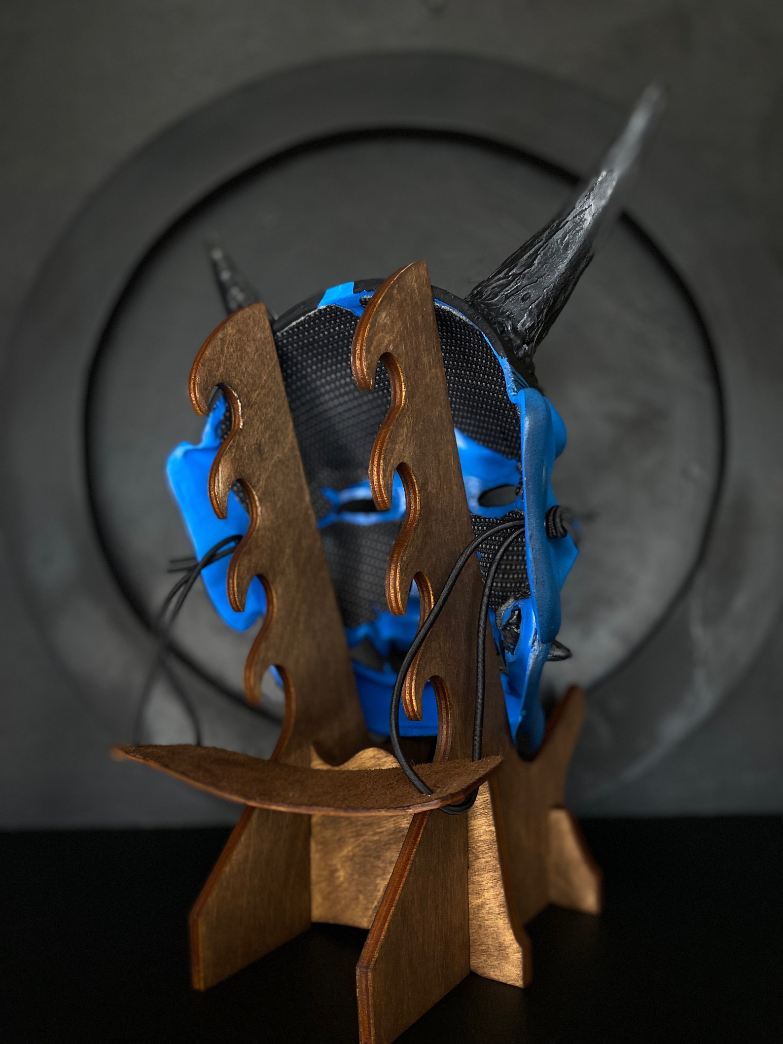 Blue Hannya Mask Japanese Hannya Mask Traditional Samurai - Etsy