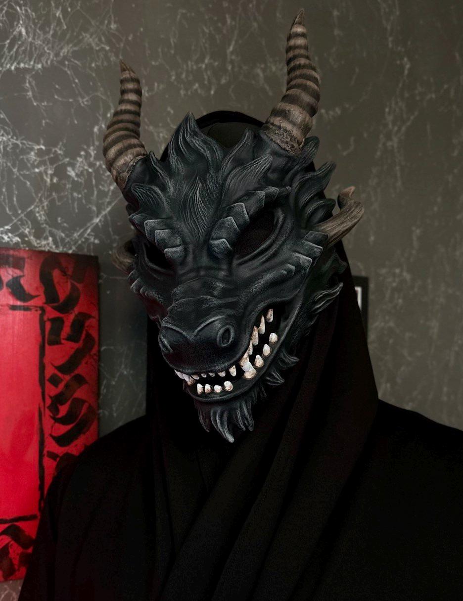 Japanese Dragon Mask: Made to Order Cosplay, Halloween Dragon Costume ...