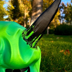 Green Oni Mask Wearable, Japanese Hannya Mask, Wall Oni Mask, Green ...