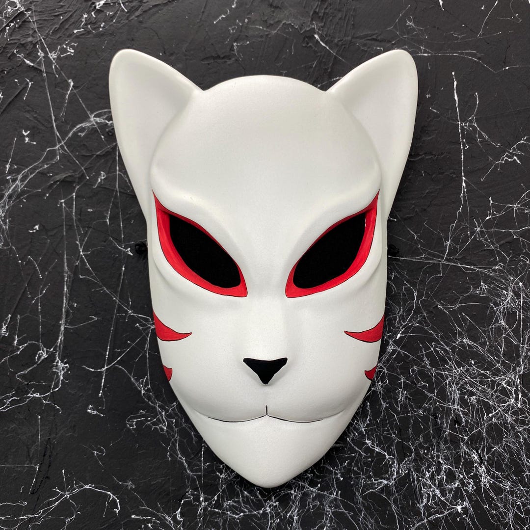 Kitsune Mask, Anime Cosplay Costume Mask, Japanese Fox Demon Mask ...