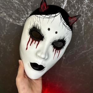 Scary Hannya Mask, Horror Halloween Mask Wear, Creepy Oni Mask ...