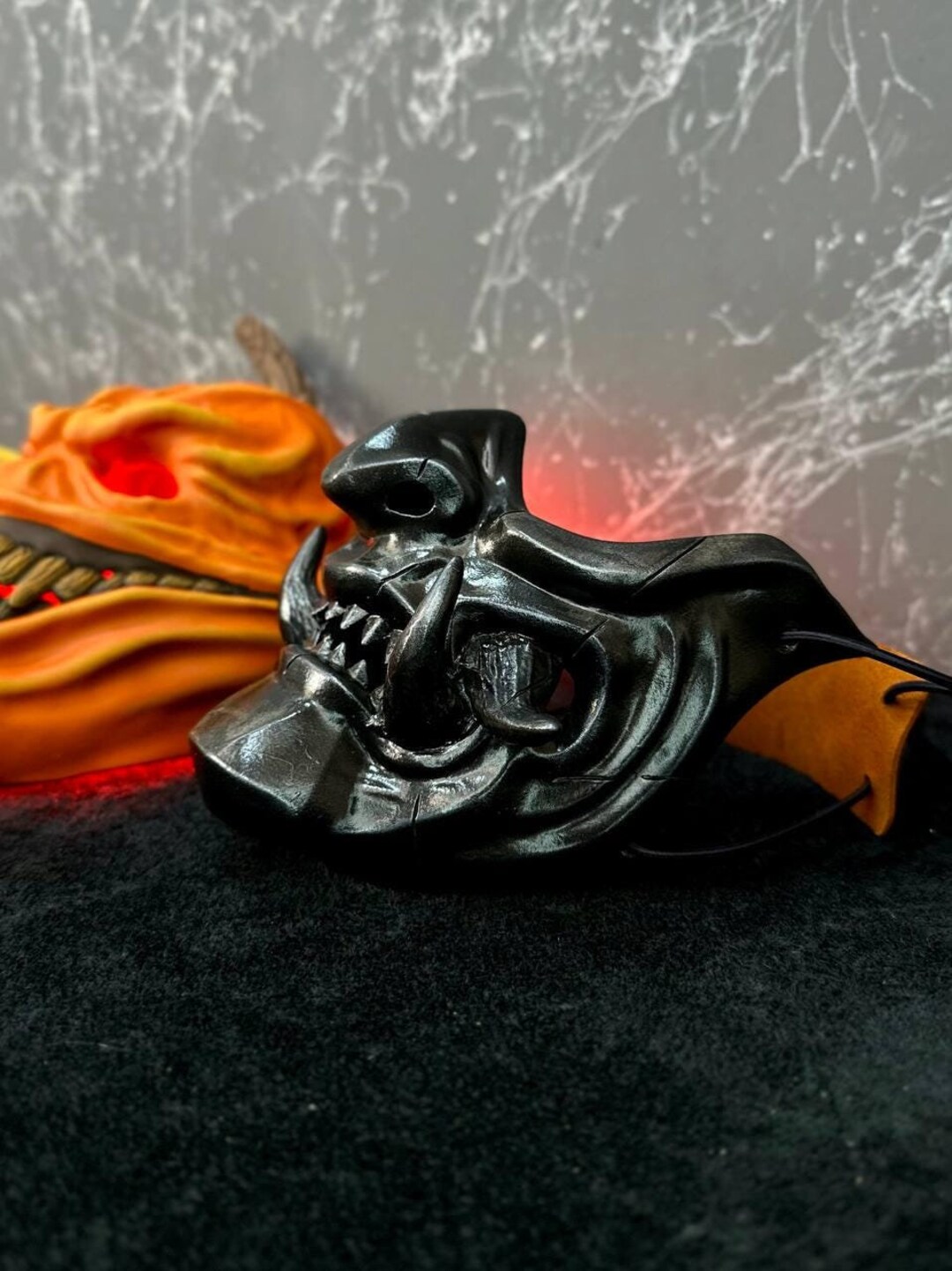 Black Samurai Mask: Battle Damaged Ninja Cosplay Armour - Etsy UK