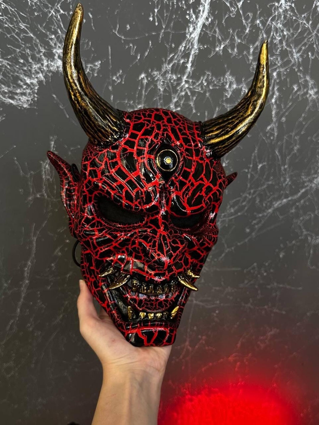 Oni Mask Dead by Daylight Wearable, Big Horns Devil Mask, DBD Cosplay ...
