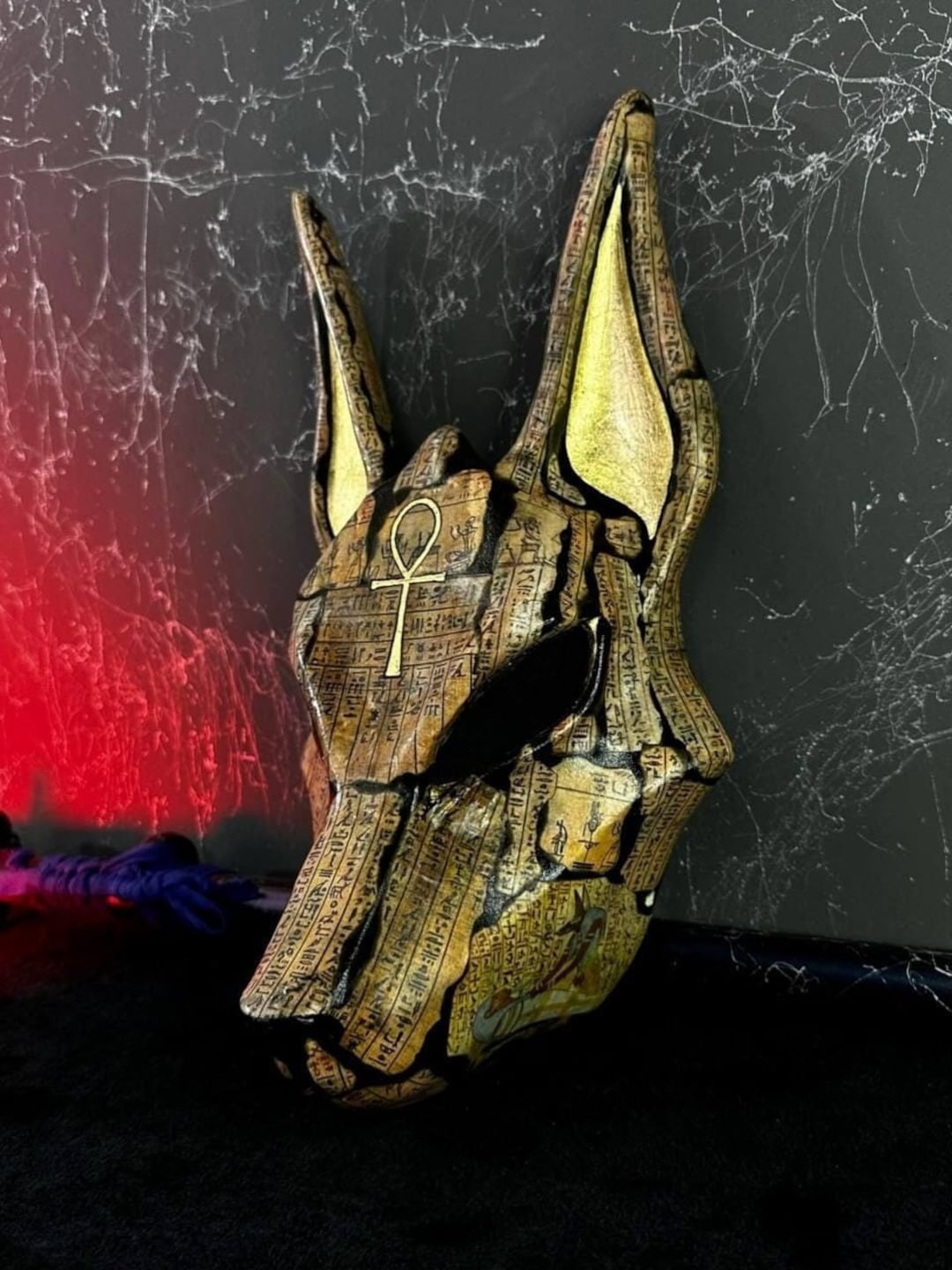 Egyptian Anubis Mask With Papirus From Book of the Dead Cosplay Ancient ...
