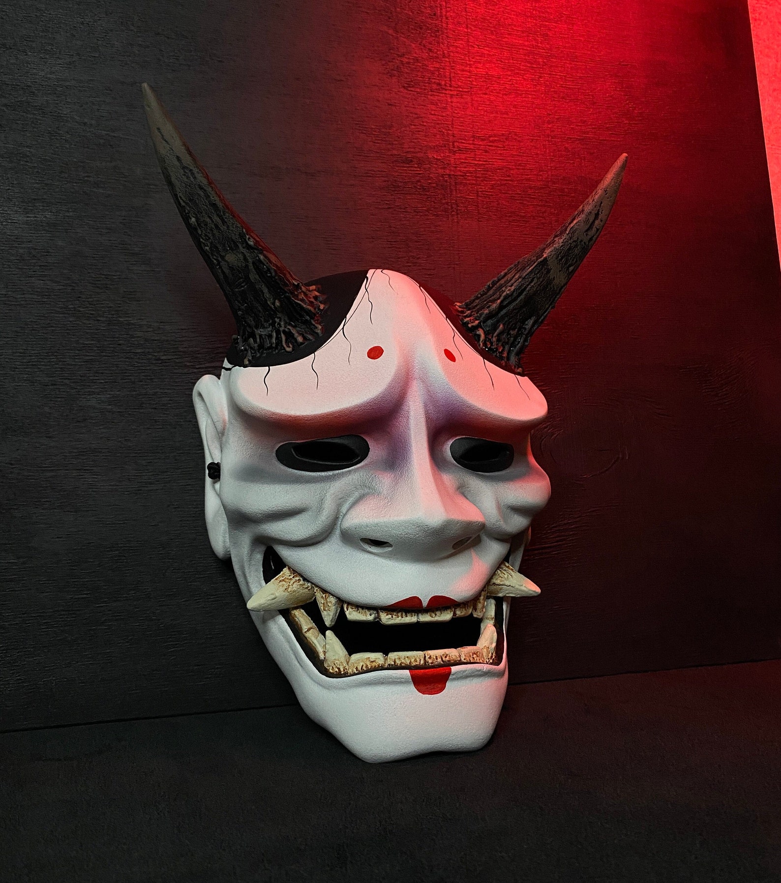 Japanese Geisha Hannya Mask, Demon Mask, Made to ORDER, Traditional Kabuki Mask, Oni Mask, Noh ...