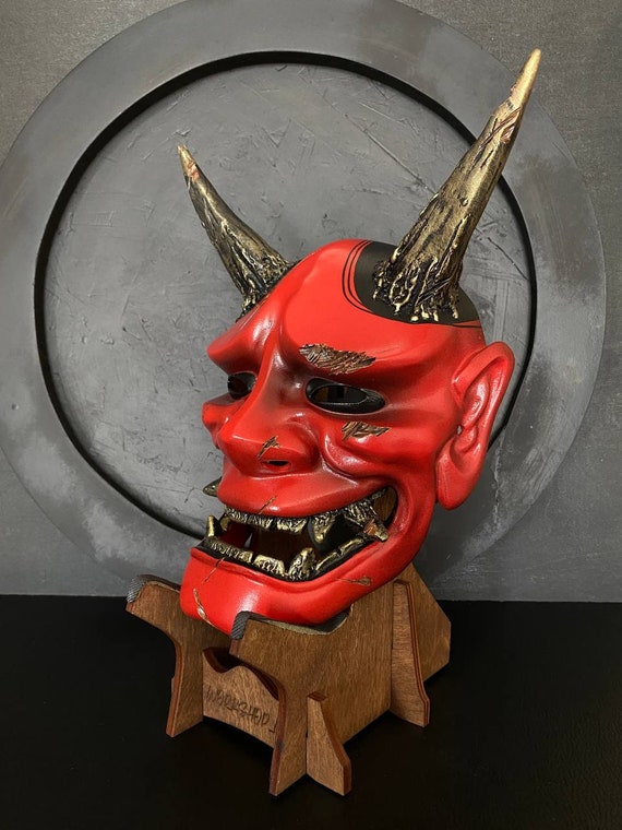 Hannya Mask Red Wearable Hannya Mask Red – Daëlys Art