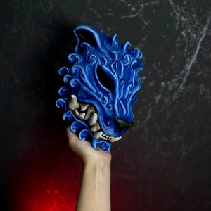 Komainu Mask Lion Dog Wearable, Japanese Komainu Mask Wall Decor, Bear ...