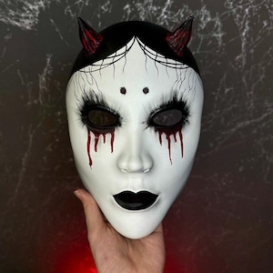 Scary Hannya Mask With Big Horns, Ghost of Tsushima Iyo Boss Mask ...