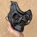 Black Oni Half Mask Wearable Samurai Mempo Mask: Japanese Mask ...