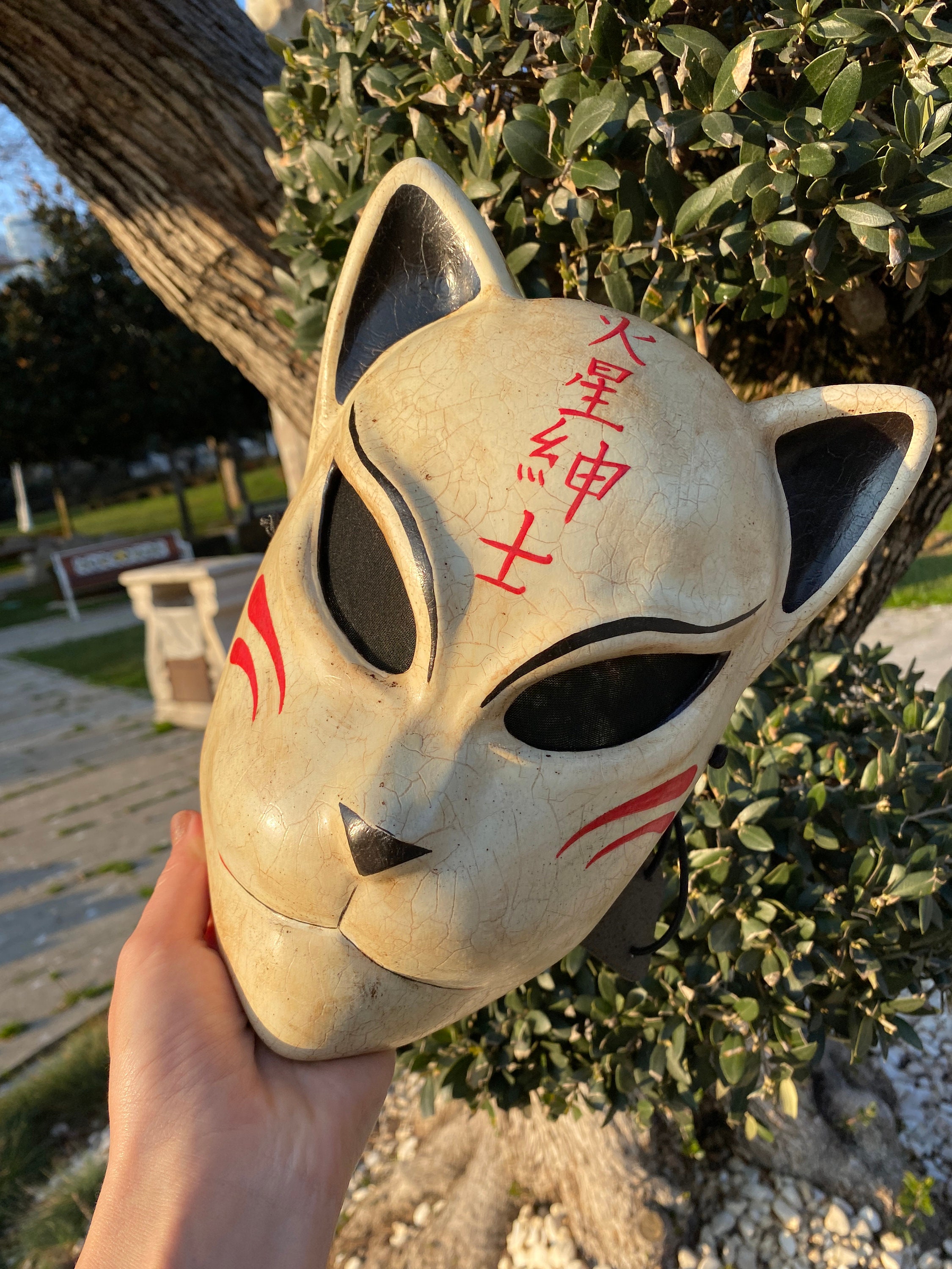Japanese Kitsune Mask for Anime Cosplay. Ninja Demon Mask - Etsy Canada
