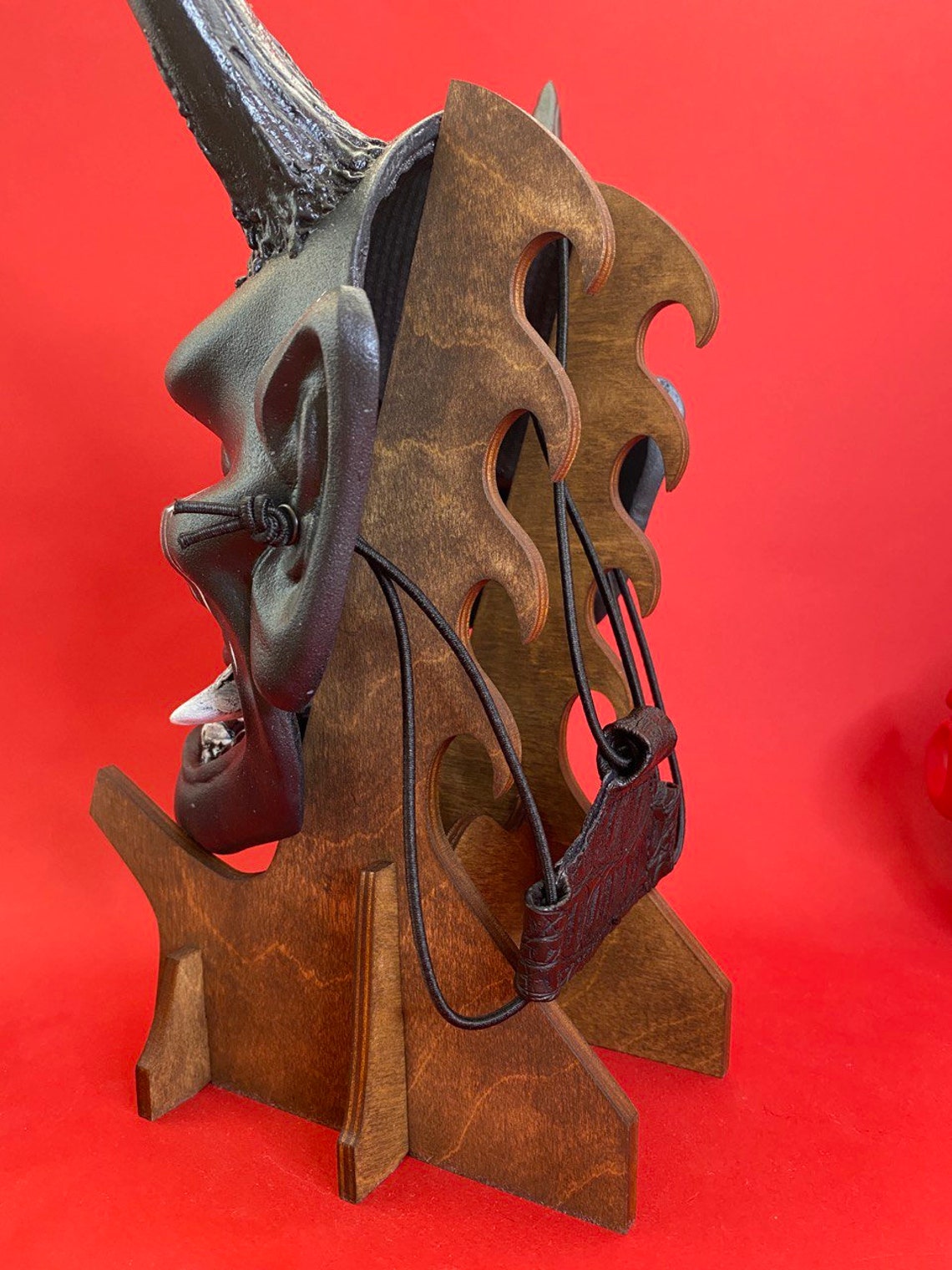 Black Hannya Mask Crying Demon Mask Wearable Oni Mask Grey - Etsy