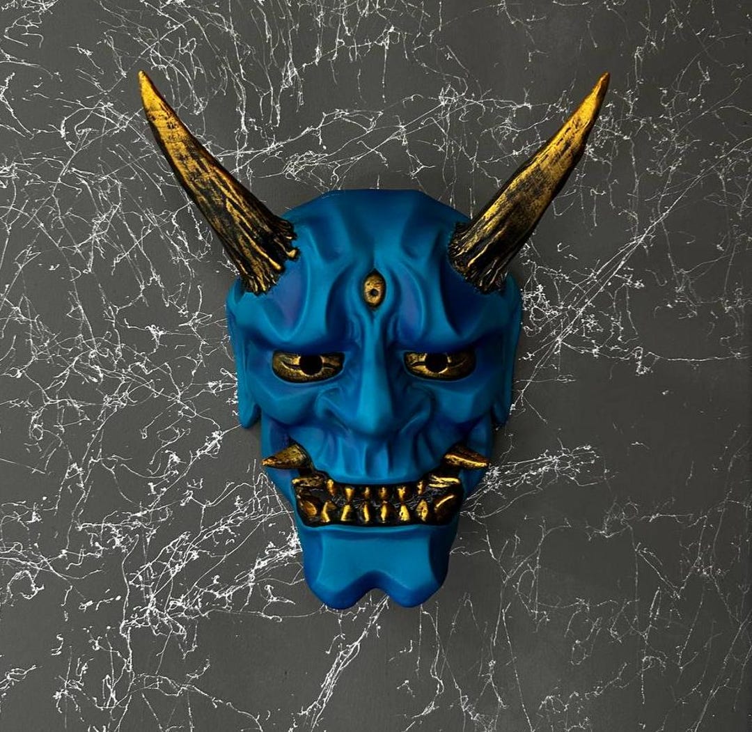 Custom Oni Mask - Made to Order - Japanese Oni Demon Mask With Custom ...