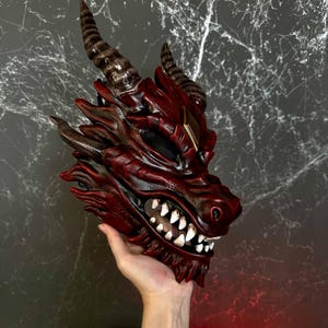 Japanese Dragon Mask: Made to Order Cosplay, Halloween Dragon Costume ...