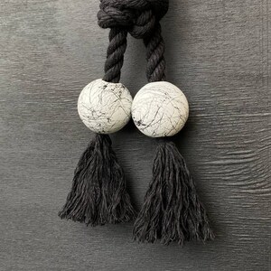 Black and White Oni Mask With Rope, Wall Decor Oni Mask With Rope ...