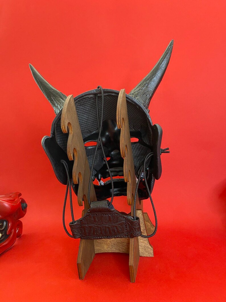 Black Hannya Mask Crying Demon Mask Wearable Oni Mask Grey - Etsy