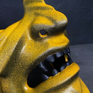 Mempo Mask, Yellow Oni Mask Japanese Menpo Mask, Samurai Mask Cosplay ...