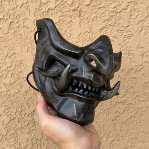 Japanese Oni Half Mask Wearable: Samurai Mask, Cosplay Armour - Etsy