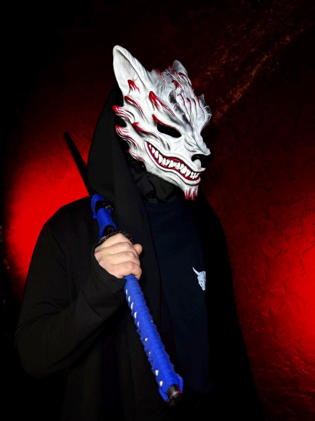 White Fox - Japanese Dragon Mask for Dnd Cosplay & Fantasy Decor - Etsy