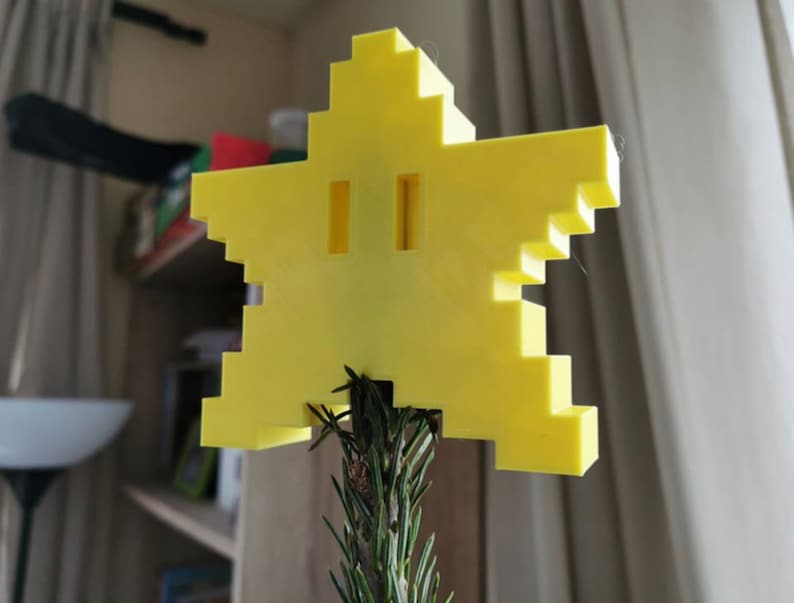 Super Mario Christmas Tree Star Christmas Decoration Mini - Etsy